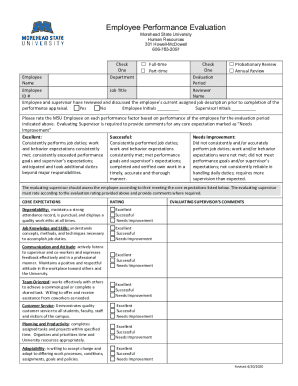 Fillable Online Non-Adminstrative Employee Performance Evaluation Form ...