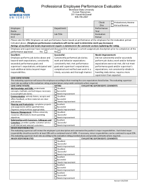 Fillable Online Adminstrative Employee Performance Evaluation Form Fax ...