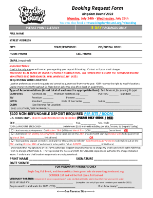 Fillable Online Booking Request Form - Squarespace Fax Email Print ...