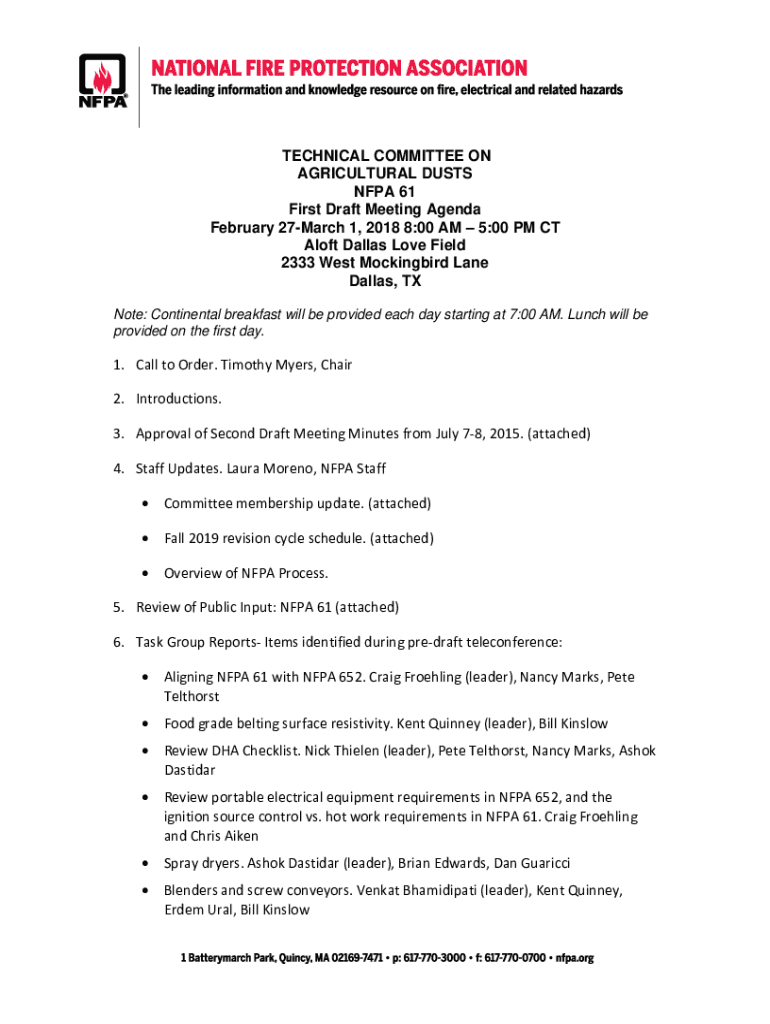 Fillable Online www.nfpa.org detailNFPA 61: Standard for the Prevention of Fires and Dust ...