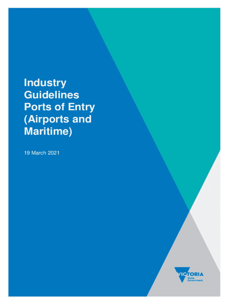 Fillable Online Industry Guidelines Ports of Entry (Airports and ...
