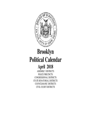 Fillable Online Brooklyn Political Calendar - NYC Board of Elections ...