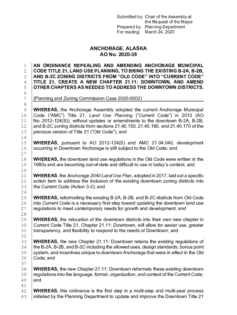 Fillable Online PZC Case 2020-0002 Downtown Code Reformat. Downtown ...