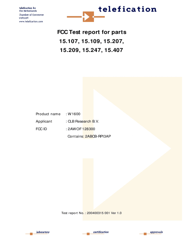 Fillable Online What Is FCC Part 15 Testing? - Sunfire Testing Fax ...