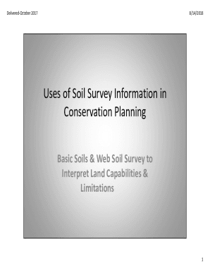 Fillable Online Uses of Soil Survey Information in Conservation ...