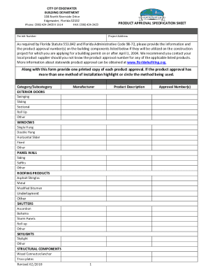 Fillable Online PRODUCT APPROVAL SPECIFICATON SHEET Fax Email Print ...