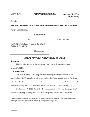 Fillable Online docs cpuc ca CPUC Decision Makes California First State ...