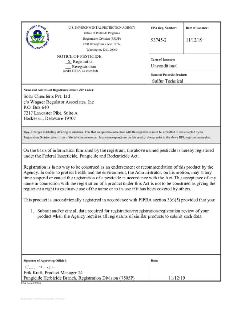 Fillable Online US EPA, Pesticide Product Label, Sulfur Technical,11/12 ...