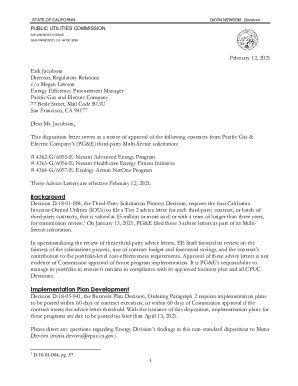 Fillable Online This disposition letter serves as a notice of approval ...