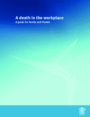 Fillable Online A death in the workplace - A guide for family and ...