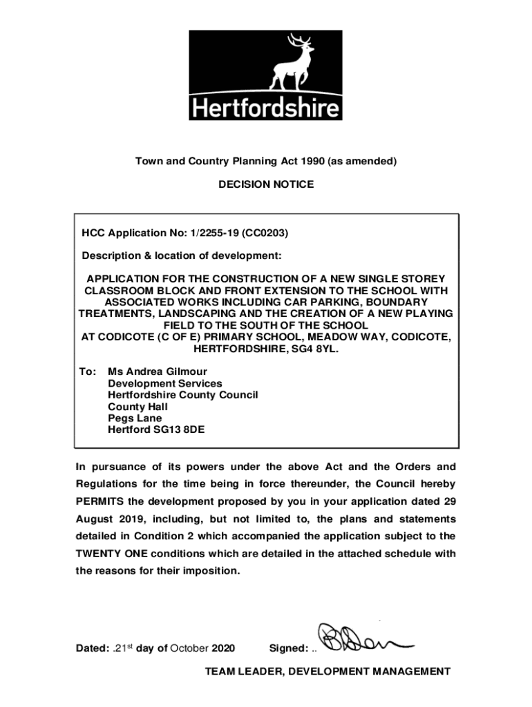 Fillable Online Town and Country Planning Act 1990 (as amended ...