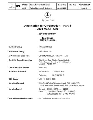 Fillable Online US Application for Certification Part 1 2023 Model Year ...