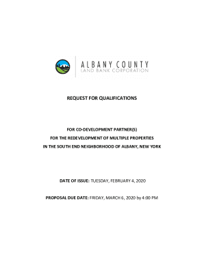 Fillable Online REQUEST FOR QUALIFICATIONS - Squarespace Fax Email Print - pdfFiller