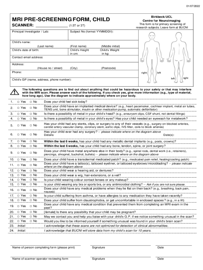 Fillable Online www.signnow.comfill-and-sign-pdf-form43072Mri Prescreening Form - Fill Out and ...