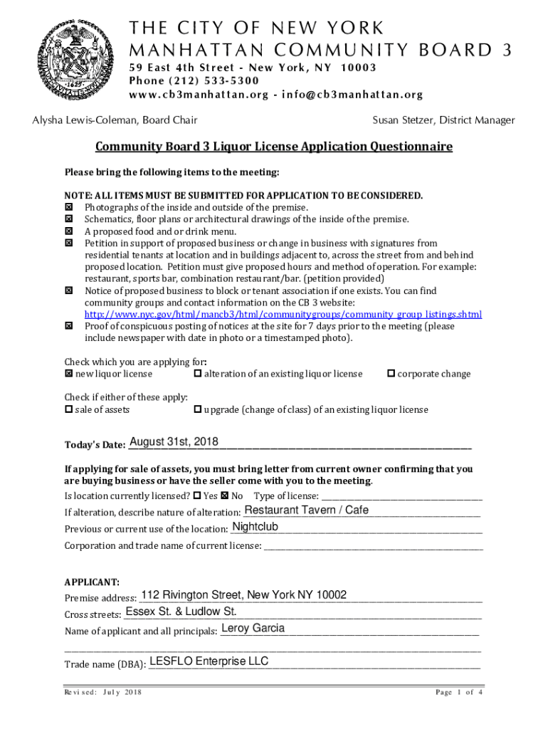 Fillable Online Alysha Lewis-Coleman, Board Chair Susan Stetzer ...