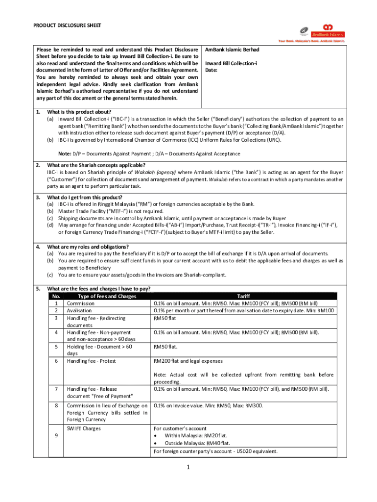 Fillable Online Please be reminded to read and understand this Product Disclosure Fax Email ...