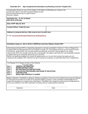 Fillable Online Part B: Bid solicitation - Task and Solutions ...