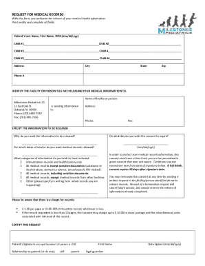 Fillable Online Medical Records Request - Template - Word & PDFMedical Records Request ...