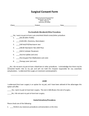 Fillable Online Surgical Consent form Fax Email Print - pdfFiller