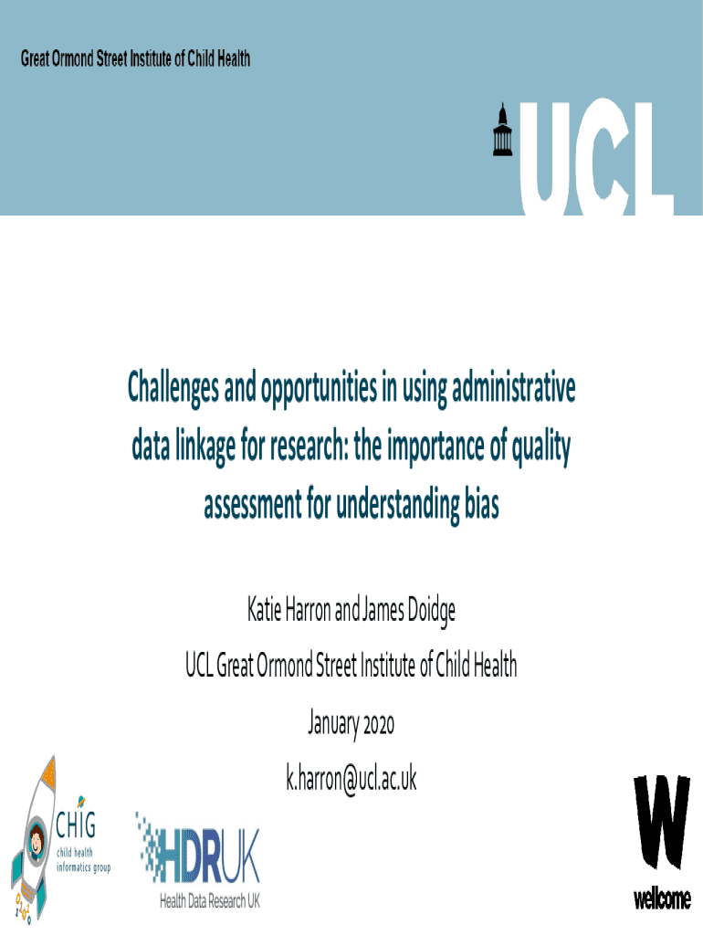 Fillable Online Challenges and opportunities in using administrative data linkage for ... Fax ...