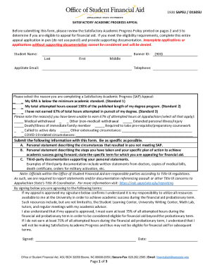 Fillable Online Writing a successful SAP appeal - Financial Aid Fax ...