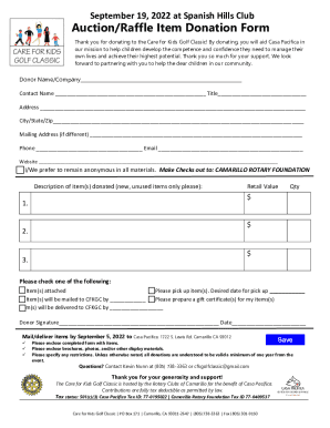 Fillable Online www.juliesfamily.orgraffle-donation-form2022 Raffle ...