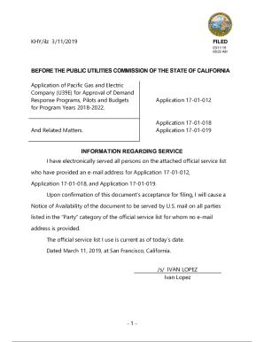 Fillable Online docs cpuc ca Southern California Edison GRC Proceeding - California Public ...