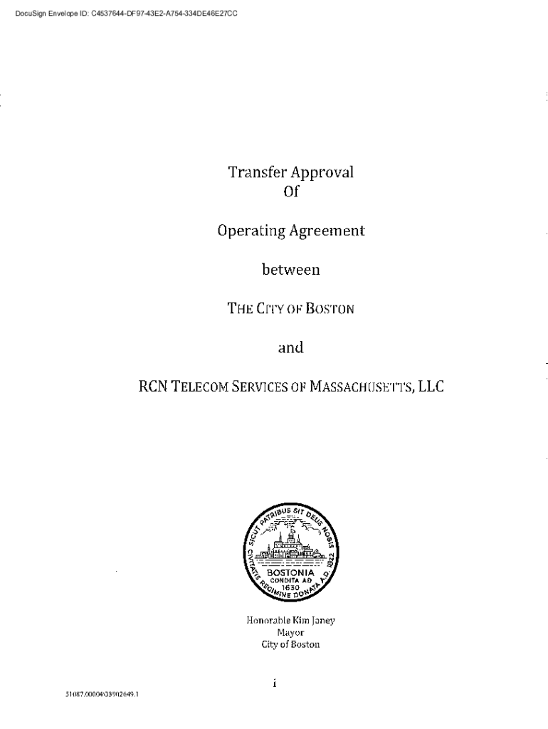 Fillable Online DocuSign Envelope ID: C4537644-DF97-43E2-A754 ... Fax Email Print - pdfFiller