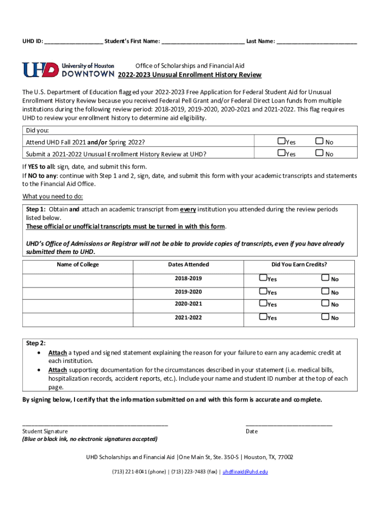 Fillable Online Uhd Registrar's Office Login Information ...