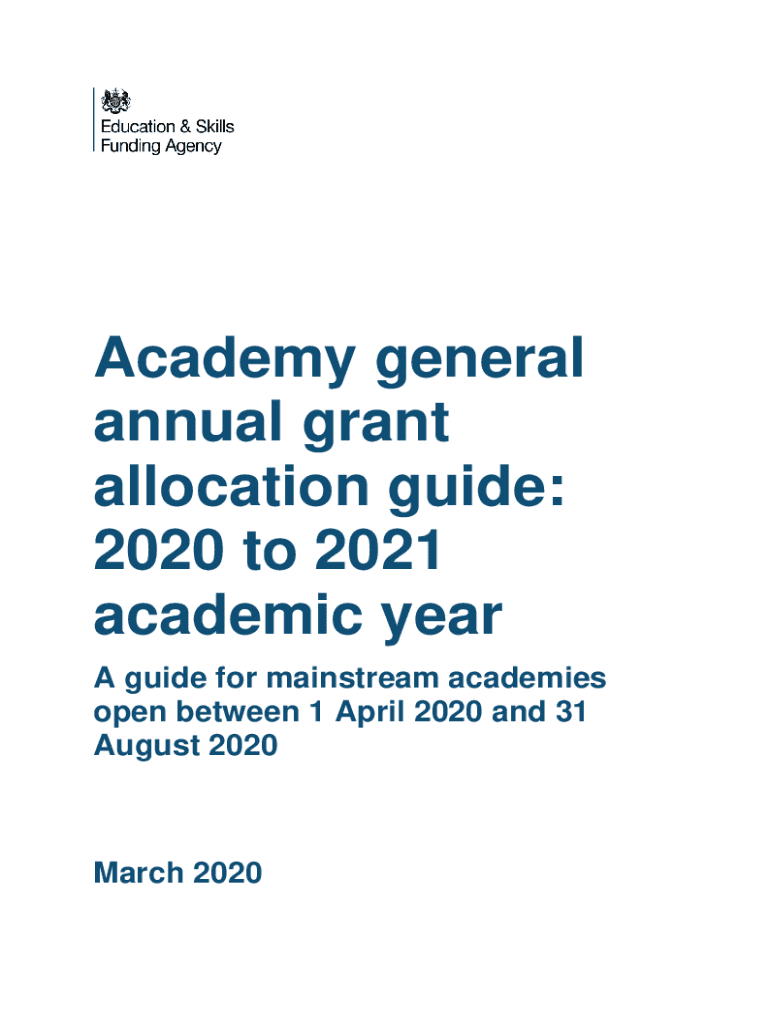 Fillable Online assets.publishing.service.gov.ukgovernmentAcademy general annual grant ...