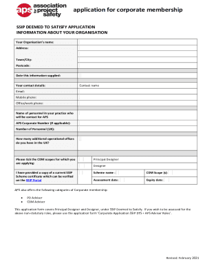 Fillable Online dev.aps.org.ukstorageappSSIP DEEMED TO SATISFY ...