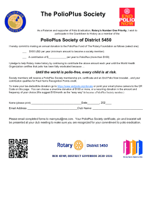 Fillable Online The PolioPlus Society - NET Fax Email Print - pdfFiller