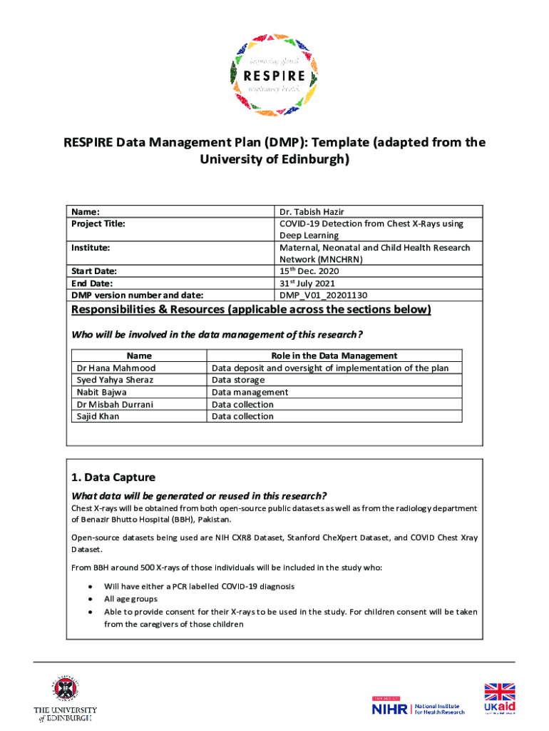 Fillable Online www.ukri.orgdata-management-plan-templateData ...