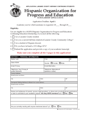 Fillable Online fill.ioHispanic-Organization-for-Progress-andFillable ...