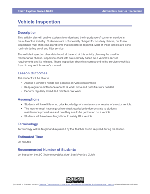 Fillable Online Vehicle Inspection - Open School BC Fax Email Print ...