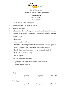 Fillable Online coa-early-head-start-policy-council-packet-october-2021 ...