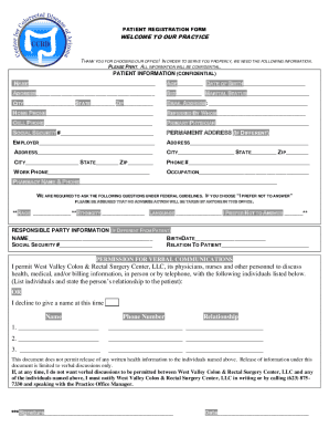 Fillable Online 23+ Patient Registration Form Templates - PDF ...