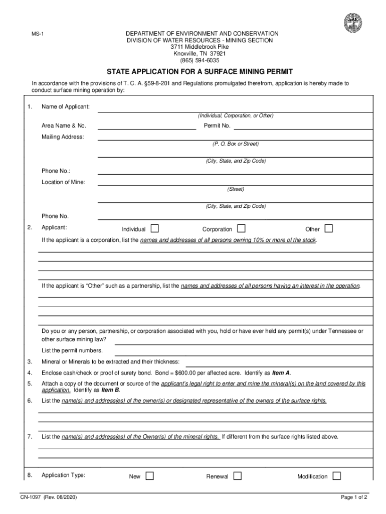 Fillable Online tdec.tn.govetdecDownloadFileSTATE APPLICATION FOR A ...