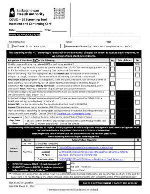 Fillable Online SHA 0002 COVID-19 Inpatient and Continuing Care ...