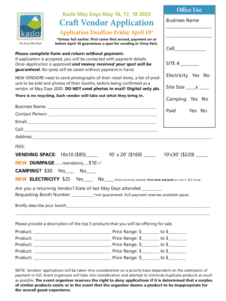 Fillable Online templatearchive.comvendor-application-form30 Free Vendor Application Forms ...