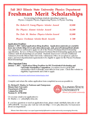 Fillable Online www2 phy ilstu First-year Student Awards - Iowa State ...