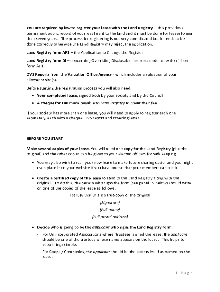Fillable Online www.lawinsider.comclauseobligation-to-registerObligation to register Lease at ...