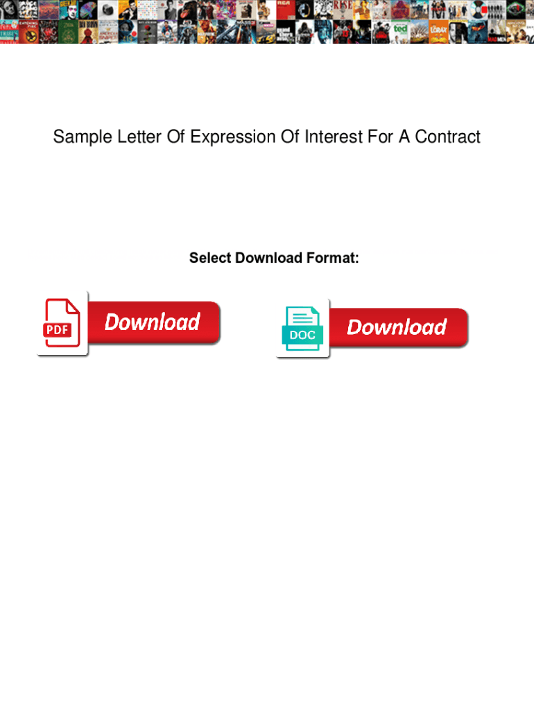 Fillable Online Sample Letter Of Expression Of Interest For A Contract ...