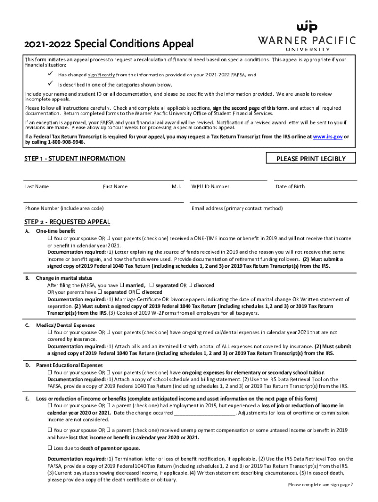 Fillable Online www.fairfield.edufilesdocumentsOffice of Financial Aid ...