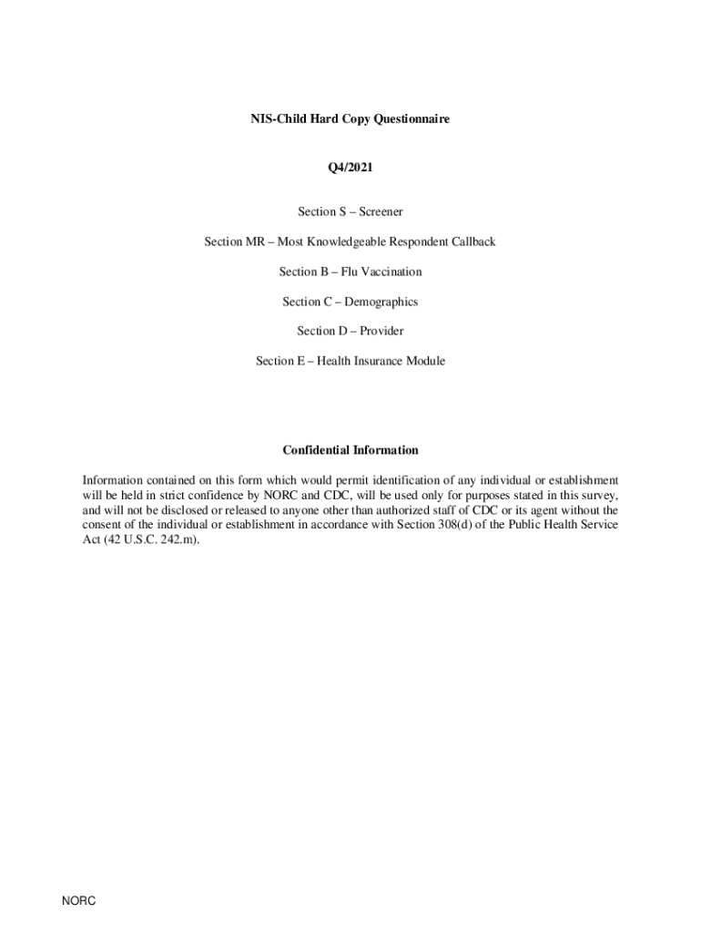 Fillable Online ftp.cdc.govpubHealthStatisticsNIS-Child Hard Copy ...