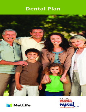 Fillable Online ReferenceMetlife - Member Dental Plan Benefits - Member ...