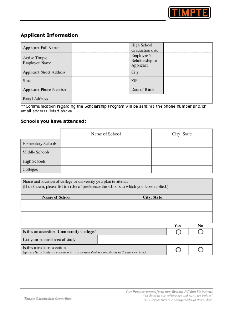 Fillable Online Scholarship Application Form - Academic Year 2021 2022 Fax Email Print - pdfFiller