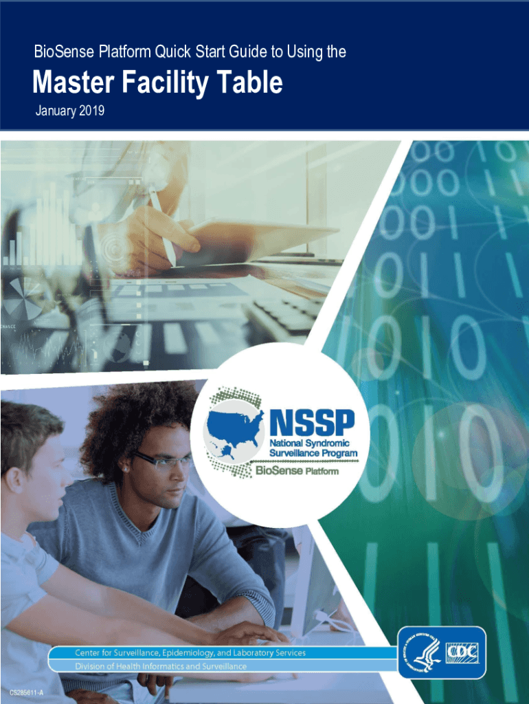 Fillable Online BioSense Platform Quick Start Guide to Using the Master ... Fax Email Print ...