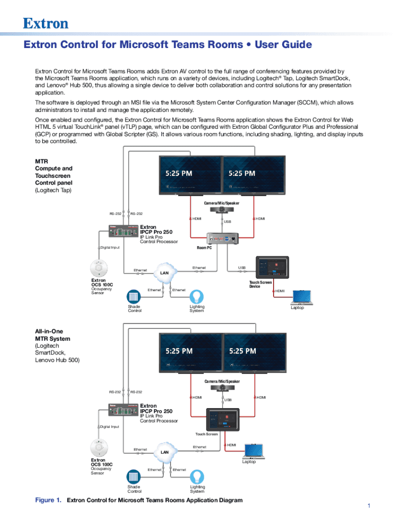 Fillable Online Extron and Microsoft TeamsExtronEXTRON CONTROL FOR ...