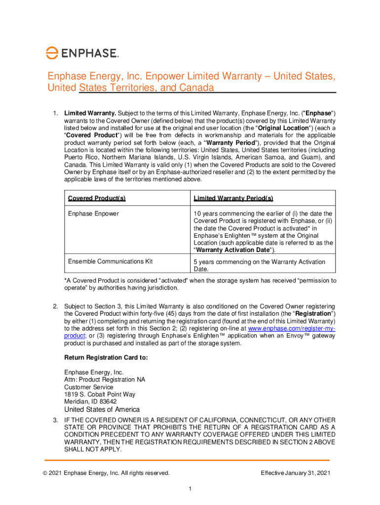 Fillable Online enphase.comdownloadenphase-energy-limitedEnphase Energy ...